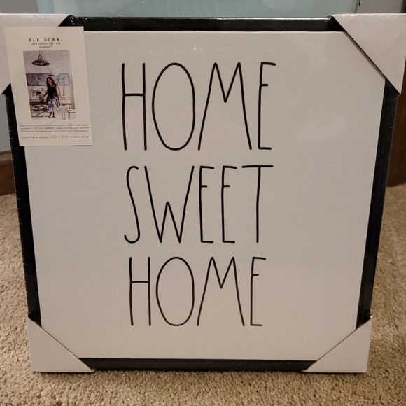 Rae Dunn | Wall Decor | Rae Dunn Home Sweet Home Wood Frame Canvas ...